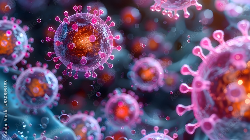 Microscopic View of Viral Pathogen Causing Infectious Disease Outbreak ...