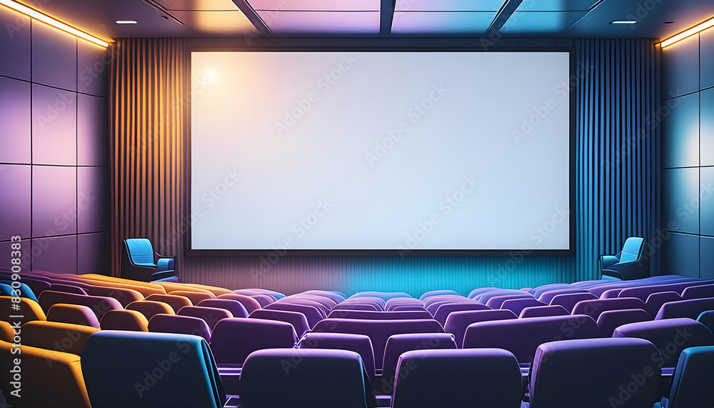 a mockup of a cinema screen, capturing the immersive experience of a ...