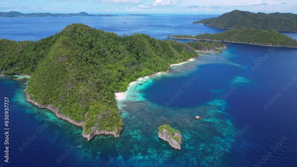 Raja Ampat, Indonesia: Aerial drone panoramic footage in the famous ...