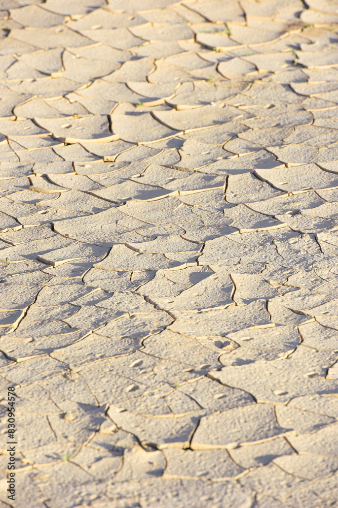 Cracked, parched earth showing the consequences of extreme drought ...