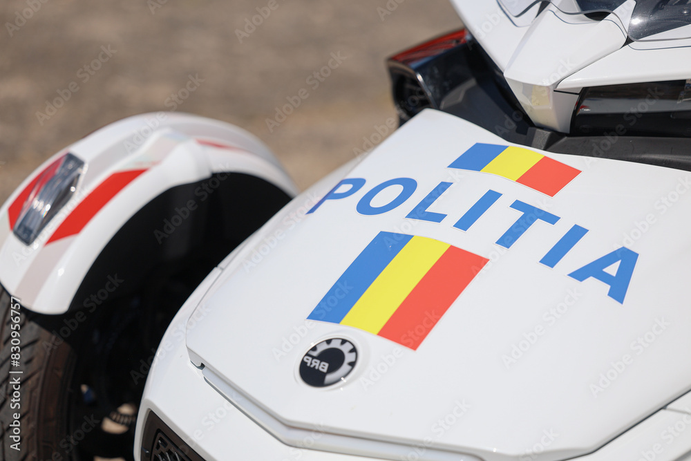 Bucharest, Romania - 22 May 2024: Romanian Police. Concept photo with ...