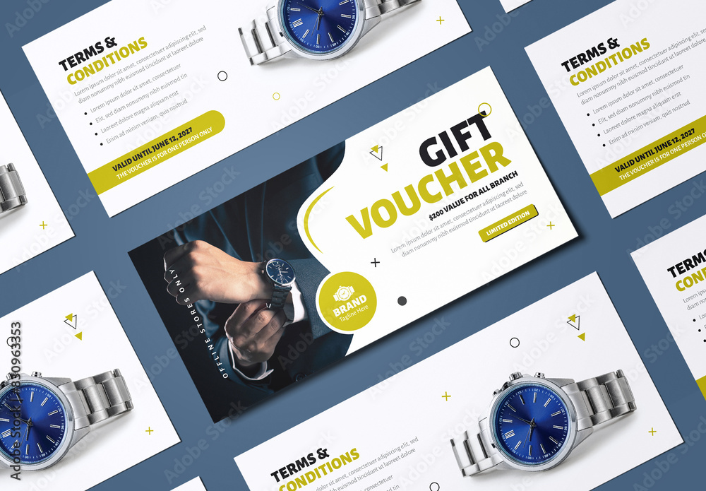 Gift Voucher Layout Stock Template | Adobe Stock
