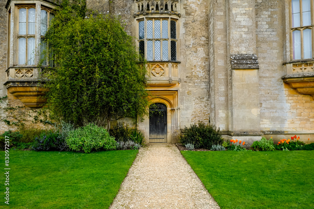 Lacock, Wiltshire, Cotswolds, England, UK - 08.04.2024. Lacock Abbey in ...