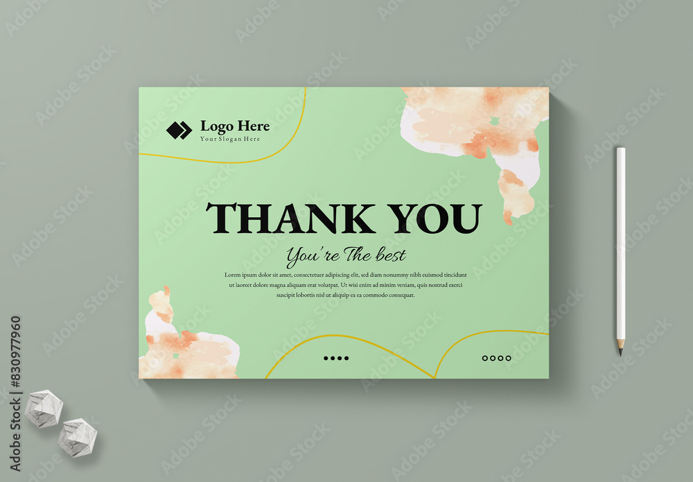 Thank You Card Template Stock Template | Adobe Stock