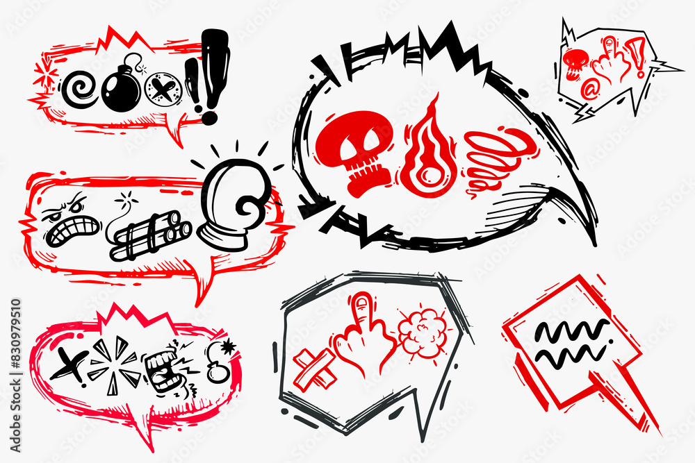 Swear word and Comic speech bubble. Comic swear speech bubbles ...