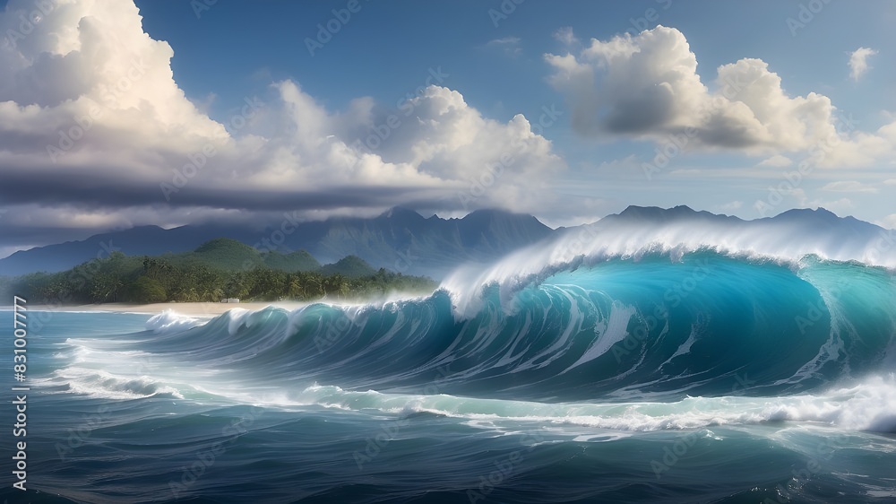 PNG Greater wave boundary outside tsunami environment Stock ...