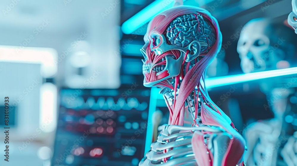 AIdriven anatomical models for medical training AI anatomy side view ...