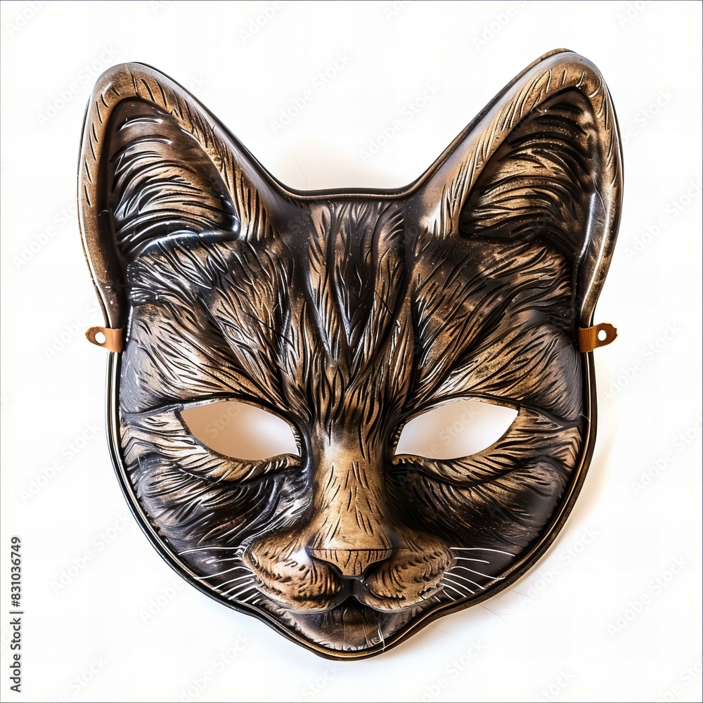 Cat mask , isolated on white background , high quality, high resolution ...