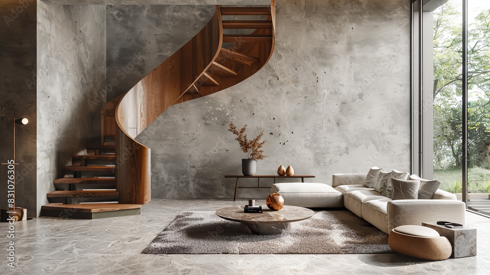 Inspiration open space interior design with living room and modern ...