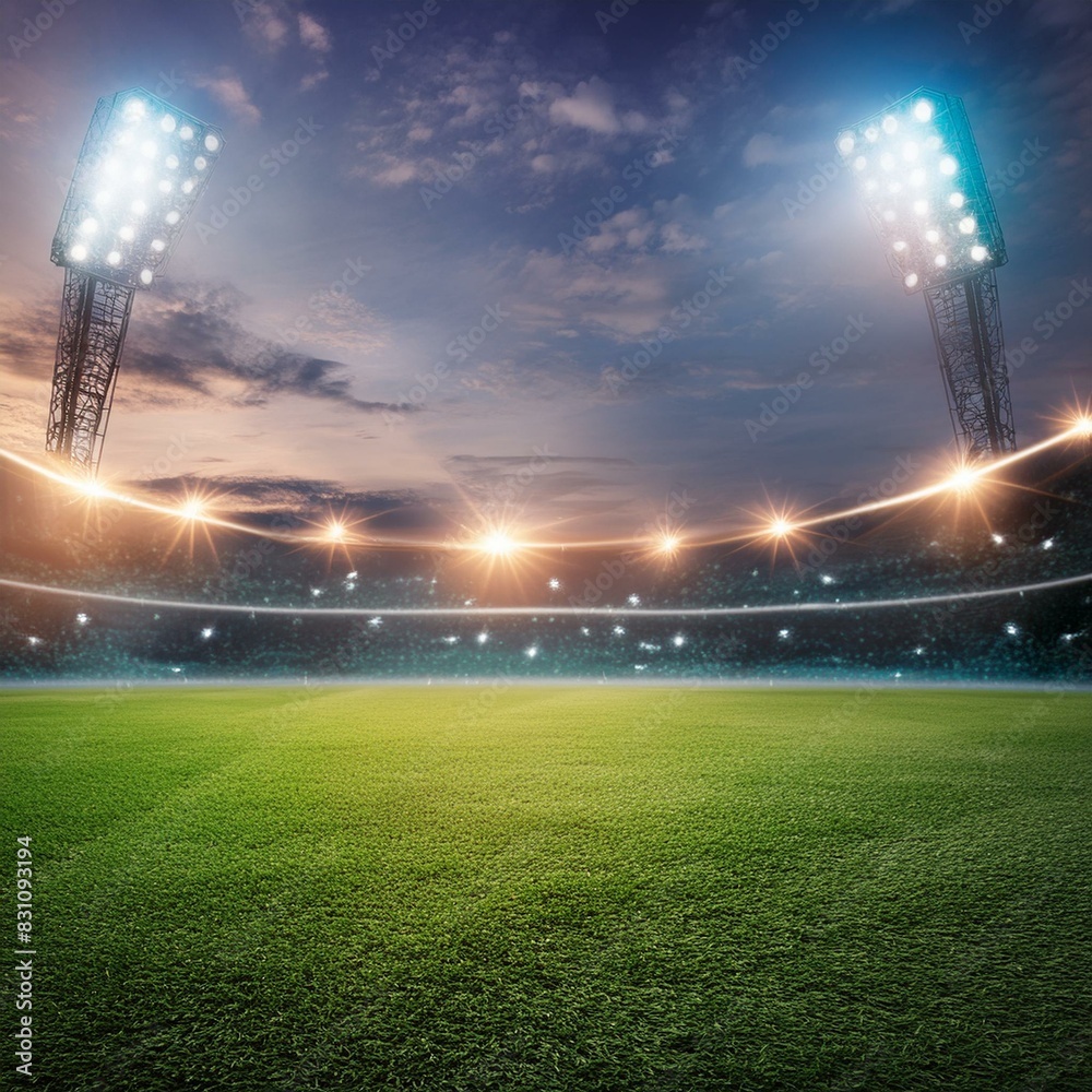 stadium lights, Football stadium arena for match with spotlight. Soccer ...