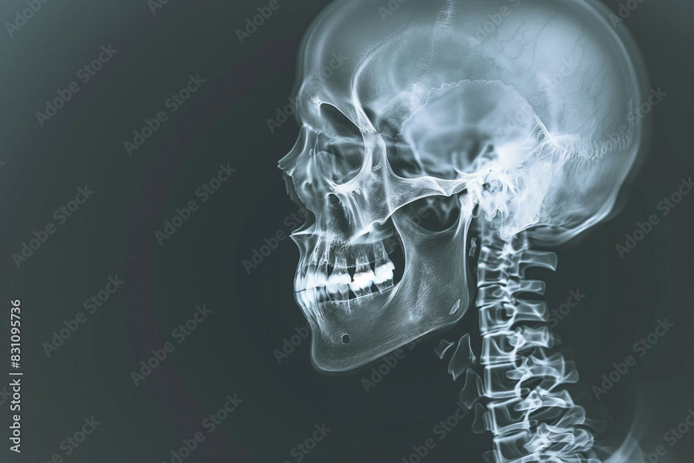 X-Ray Image of Human Skeleton, Detailed Medical Illustration ...