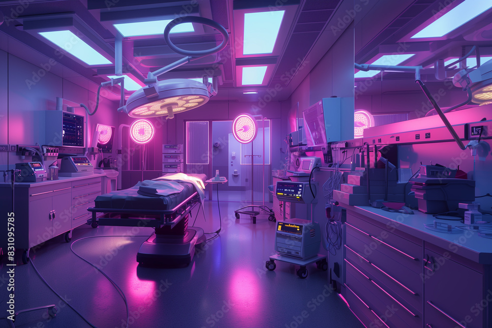 Modern Surgical Room with Advanced Medical Equipment, Clean and Sterile ...