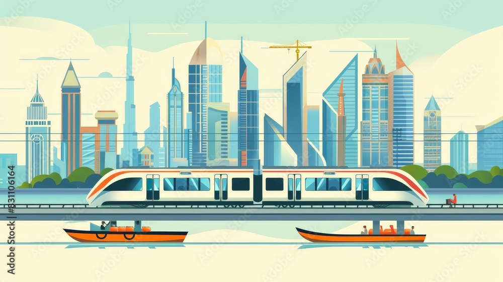 Design a visual guide to public transportation system. Include ...
