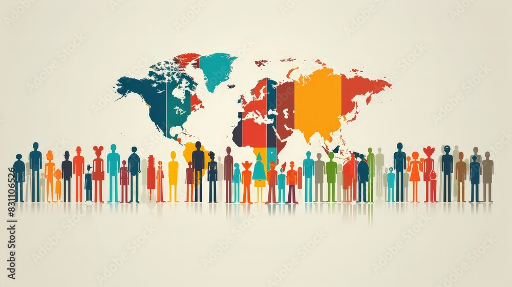Design a visual guide to global population trends. Include statistics ...