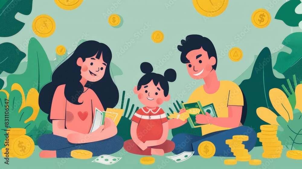 Design a visual guide to planning family finances. Include budgeting ...