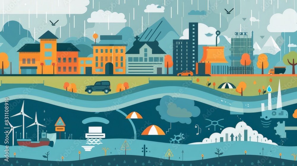 Design an infographic on the impact of climate change on construction ...