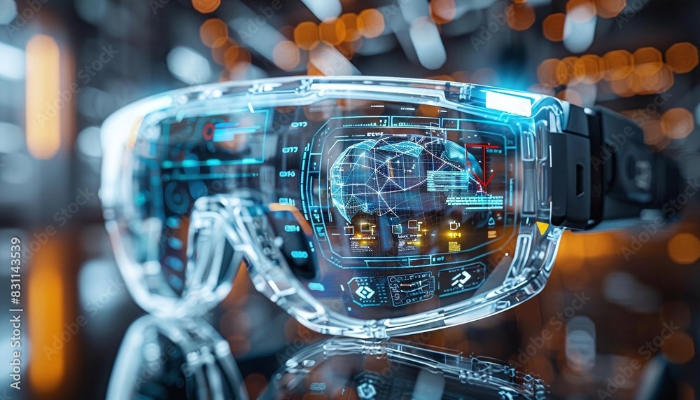 Illustrate the application of AR in smart glasses for realtime ...