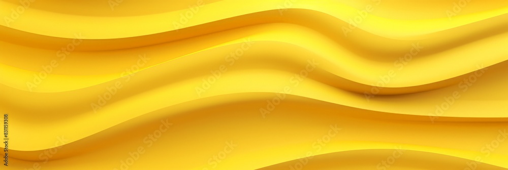 banner Abstract yellow wave pattern illustration with smooth flowing ...