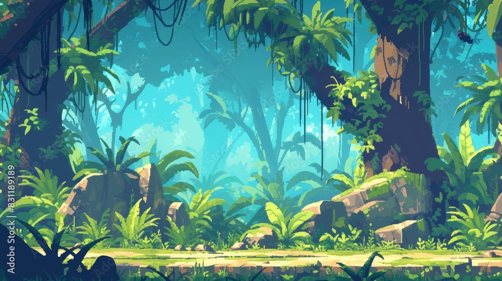 Immerse yourself in the lush setting of a jungle or rainforest complete ...
