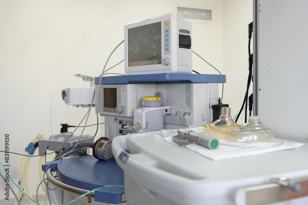 Anesthesia apparatus in the operating room. Complex for inhalation ...