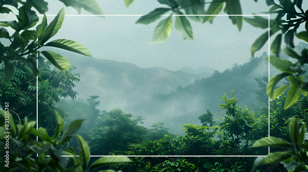 High Resolution Photo Realistic Minimalist Black Border Frame Mockup ...