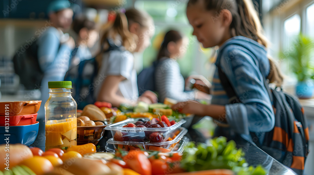 Back to School Prep: Photo Realistic Image of Parents Preparing School ...