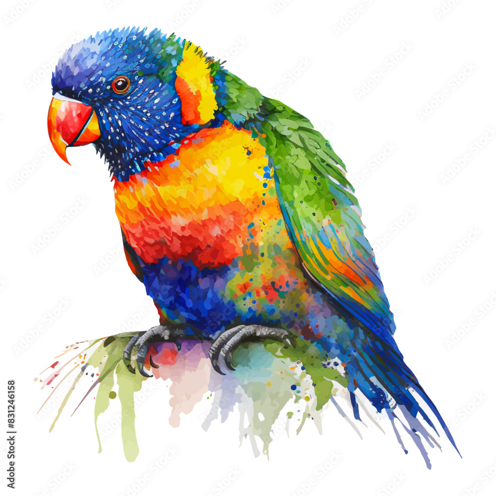 Chromatic Symphony' captures the harmonious blend of colors in a parrot ...