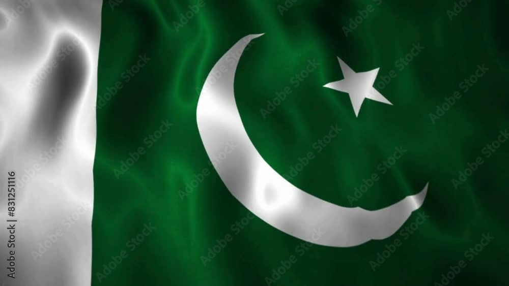 National flag of Islamic republic of Pakistan.Pakistan flag seamless ...