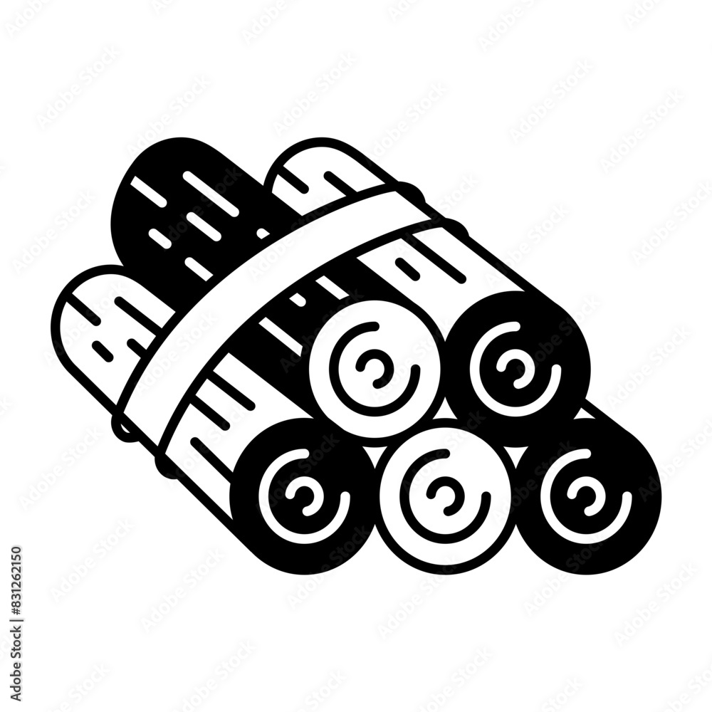 logging of the woodworking and processing concept, Piles of birch logs ...