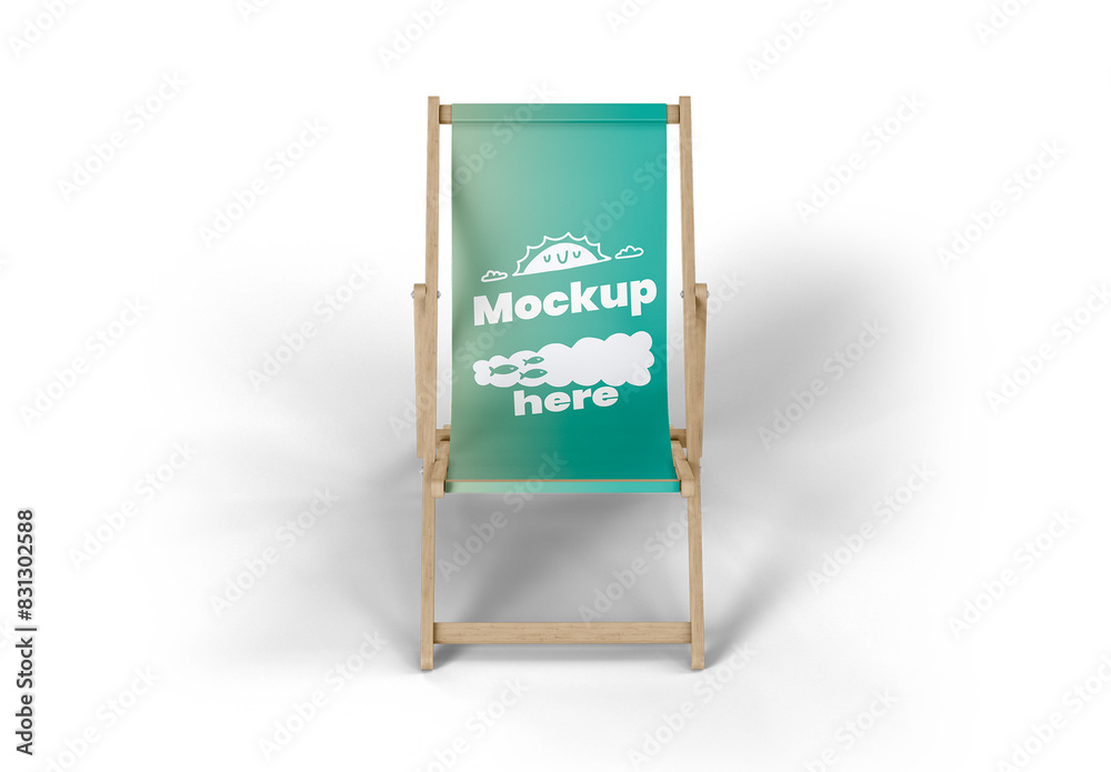 Folding Beach Chair Mockup Stock Template | Adobe Stock