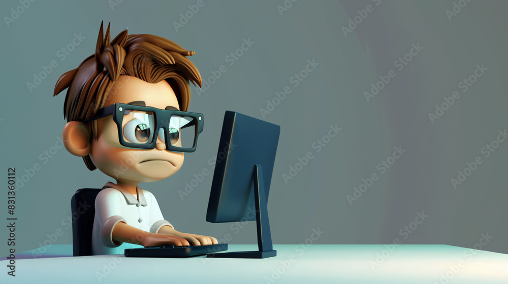 Meet 3D Programmer: a friendly cartoon mascot, comfortably seated in ...