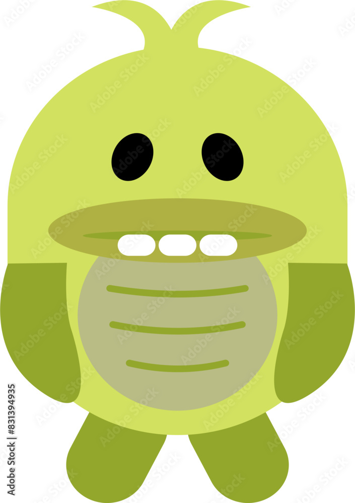 green alien monster vector image or clipart for background or project ...
