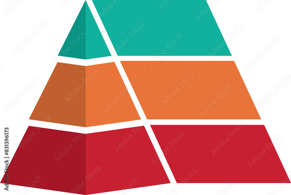 Transparent marketing pyramid infographic with options and steps ...