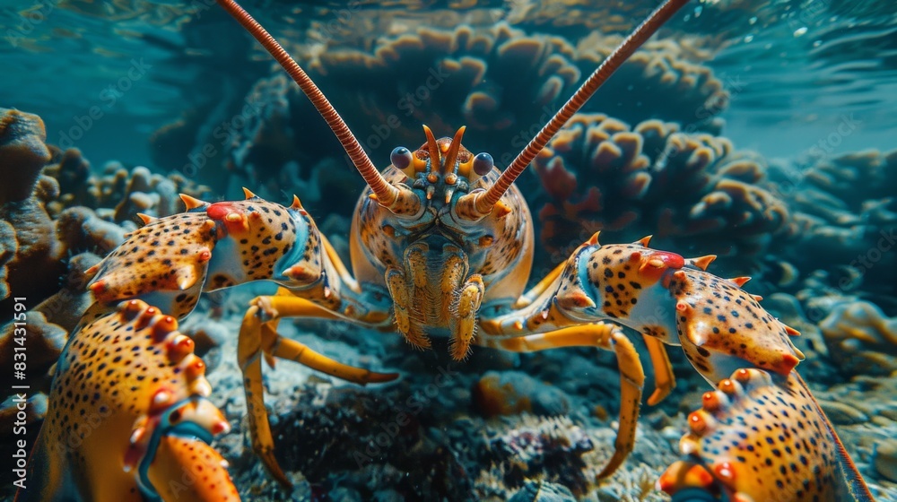 Intriguing Underside View of Lobster, Highlighting Legs and Underside ...