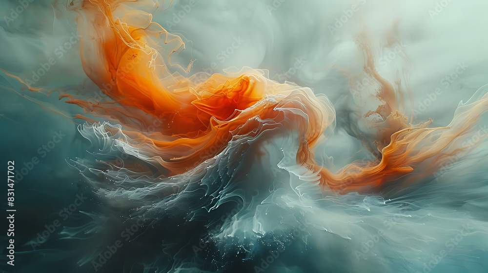 abstract expressionist artwork with sharp dynamic lines and a vibrant ...