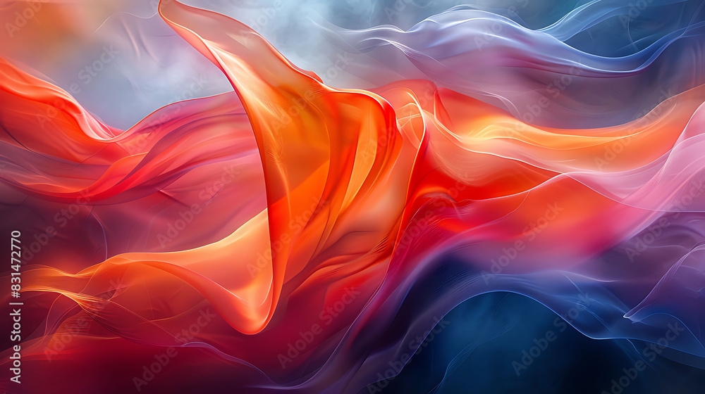 abstract expressionist artwork with sharp dynamic lines and a vibrant ...