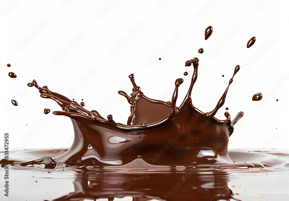 Photo of a splash of brown chocolate , cocoa splash , chocolate drink ...