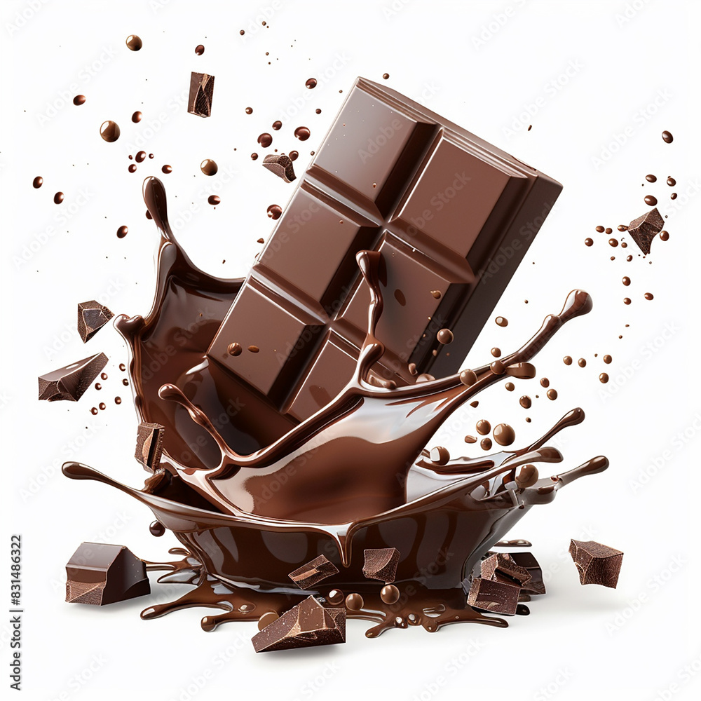 Photo of a splash of brown chocolate , cocoa splash , chocolate drink ...