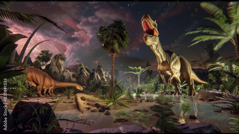 Explore a virtual natural history museum with lifelike dinosaurs and ...