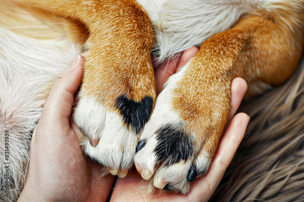 Heart-Shaped Paw Print: A Symbol of Love, A close-up of a person's ...
