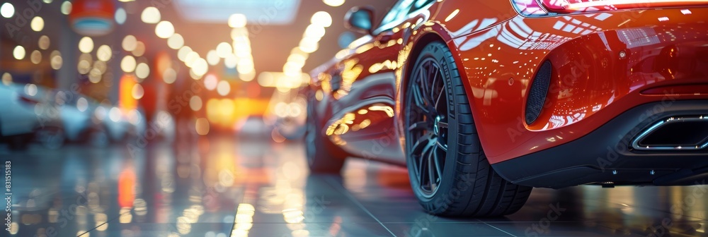 Zoomed-in shot showcasing vehicles on offer at a car dealership. Stock ...