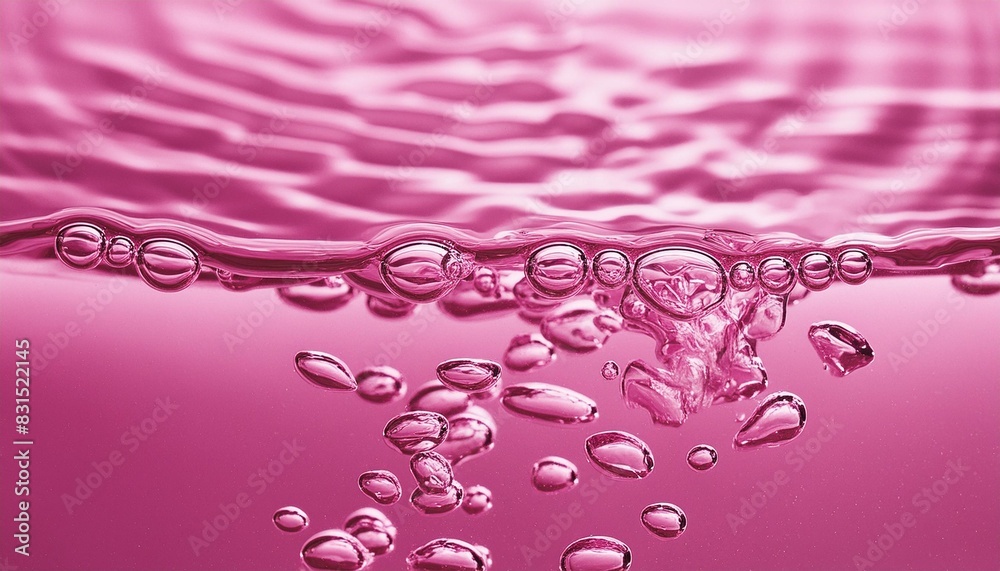 pink water bubbles on the surface ripple defocus blurred transparent ...