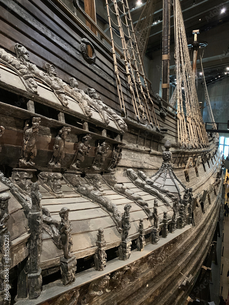 Stockholm, Sweden; ropes, rigging, working rigging, shrouds, blocks ...