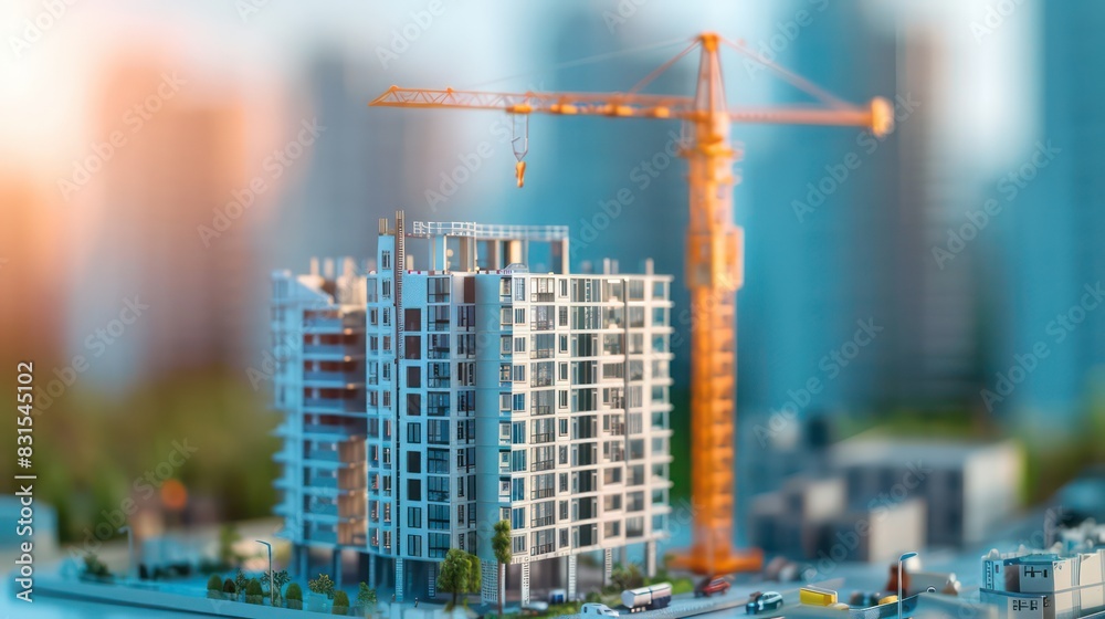 Residential building housing project for under construction site and ...