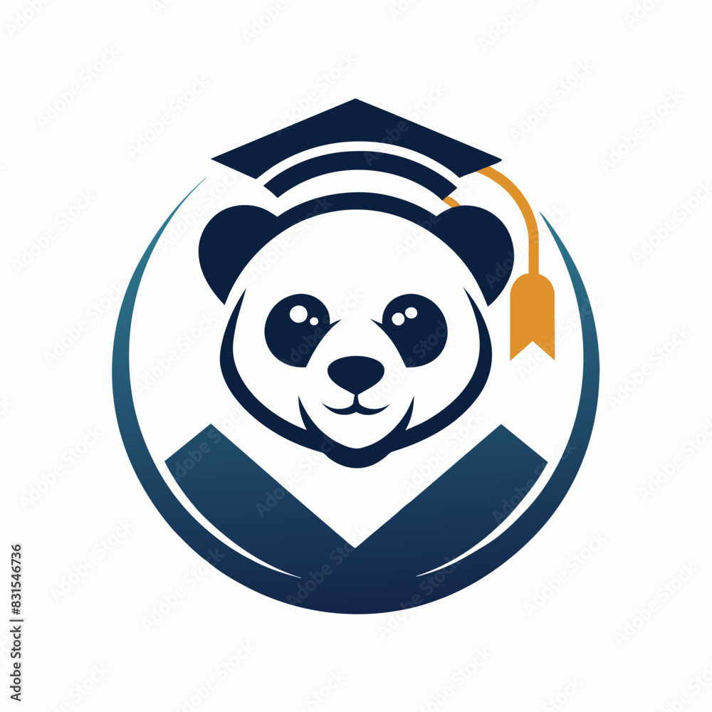 a minimalist Education Logo vector art illustration with a ...