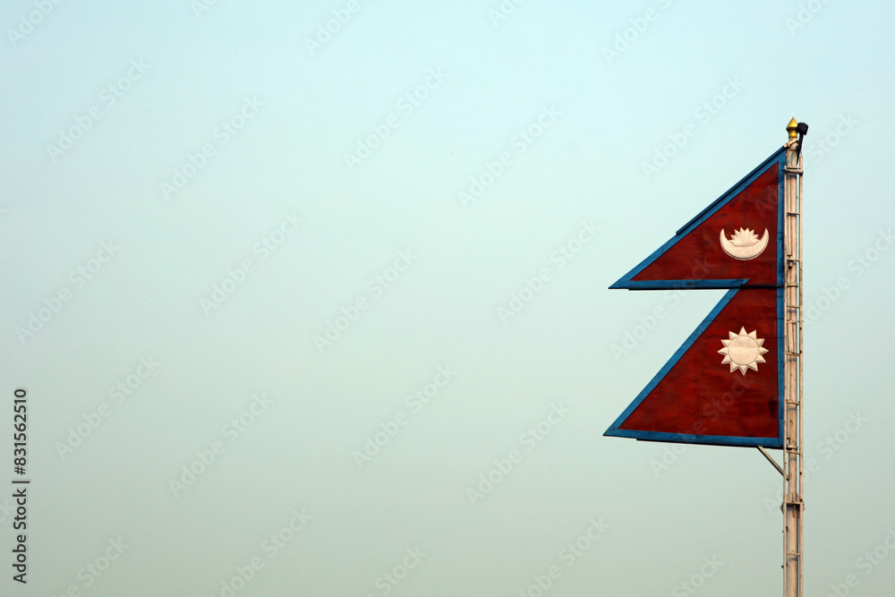 Flag of Nepal, national symbol Stock Photo | Adobe Stock
