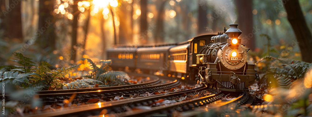 mockup illustration with cute little train Stock Illustration | Adobe Stock