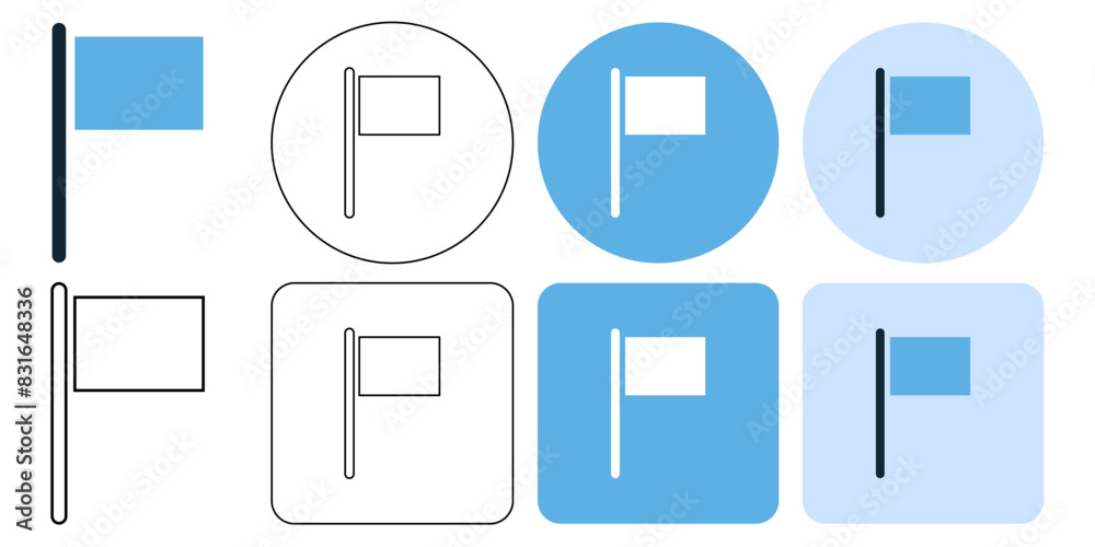 flag pole, check point sign icon symbol ui and ux design, glyphs and ...