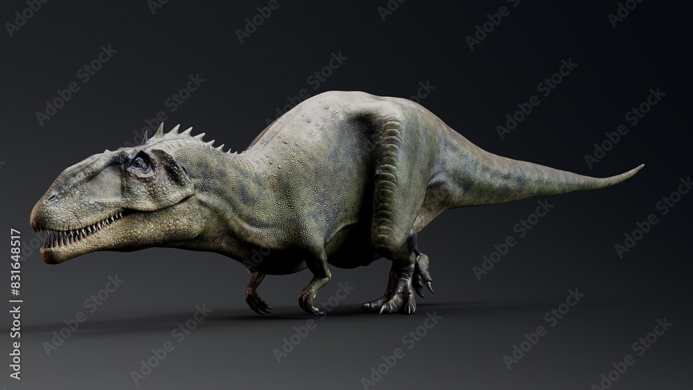 Carcharodontosaurus Realistic Model of background, 3d rendering Stock ...