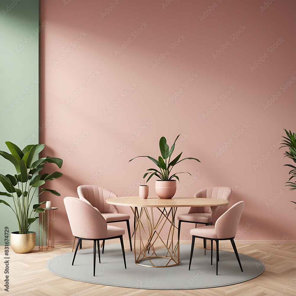 Peach fuzz 2024 trend color of the year in the luxury dining lounge ...